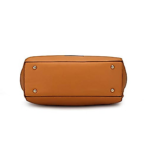 MKF Collection Set Shoulder Bag for Women & Wristlet Coin Pouch Purse – PU Leather Top Handle Pocketbook Crossbody Tote Handbag