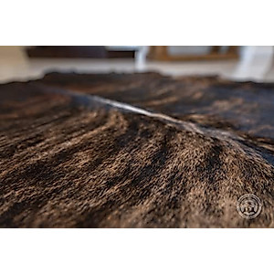 Genuine Dark Brindle Cowhide Rug 6 x 7-8 ft. 180 x 240 cm