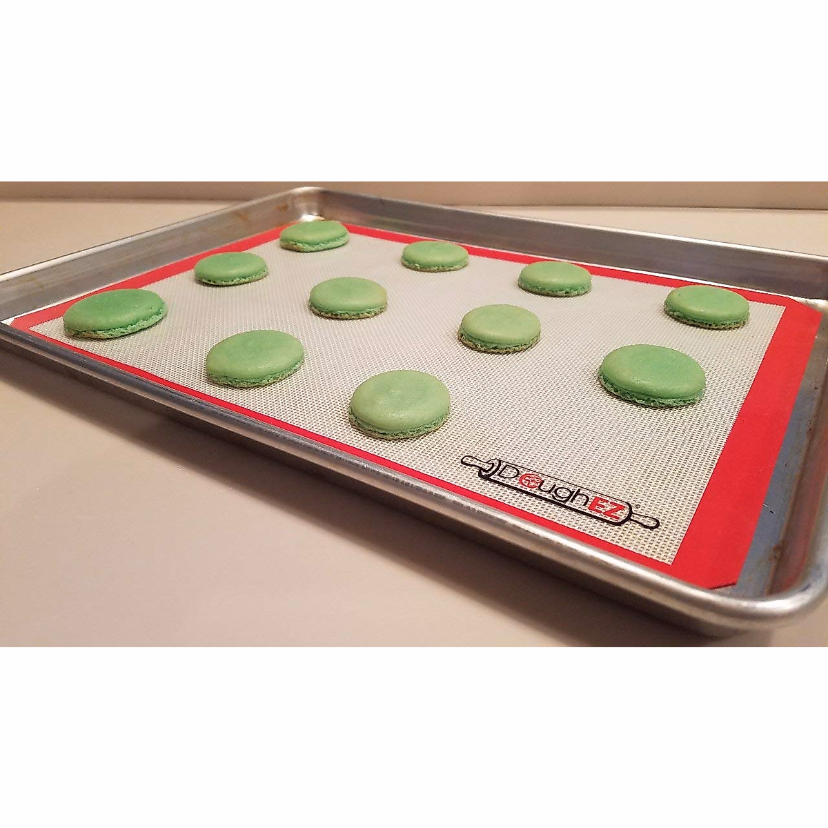 DoughEZ Silicone Non-stick Reusable Silicone Fiber Mesh Baking Mat, Oven Safe Up to 480° F, Dishwasher Safe, BPA Free, 11 x 16.5-Inch