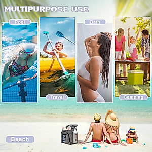 Attmu Large Capacity Portable Shower Caddy Dorm for College Essentials, Separate Compartment Hanging Toiletry Bag for College Student Camping Gym Travel Essentials (Gray)