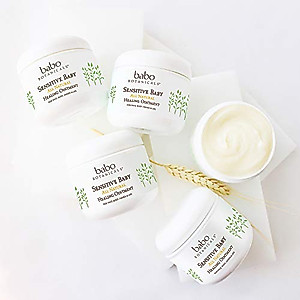 Babo Botanicals 70+% Organic Sensitive Baby All Natural Healing Ointment with Medical Grade Colloidal Oatmeal, Unscented 4 Ounce