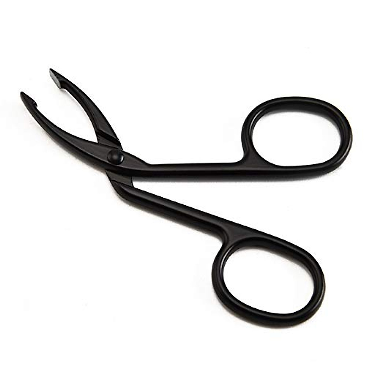 WGGTX Tweezers Practical Eyebrow Tweezers Face Hair Removal Make Up Scissors Durable Metal Cosmetic Trimmer Eyelash Clipper Beauty Tools Gift for Family (Color : Black)