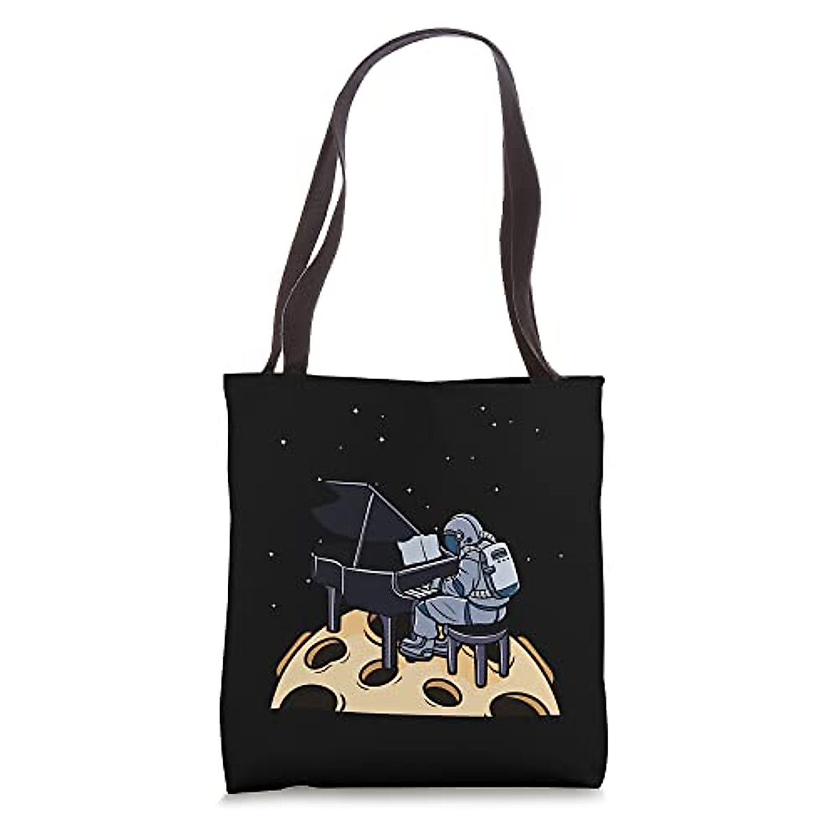 Piano Player Space Astronaut Moon Instrument Music Pianist Tote Bag