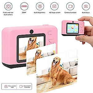 LZKW Video Camera, 20MP Multifunction Kids Camera Mini IPS Screen Digital for Recording Videos(Pink)