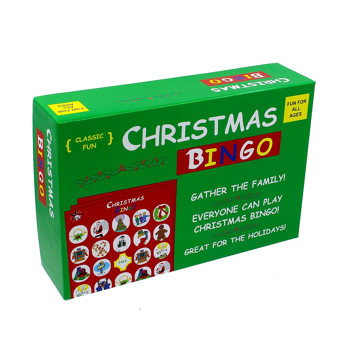 Christmas Bingo - The Original and Classic Version-Have a Very Merry Christmas with Our Popular Christmas Bingo Game, Complete with Bingo Game Cards, Real Bingo Chips and a Bingo Spinner!