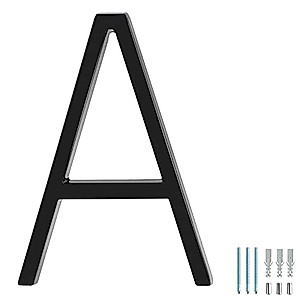 Covanm Floating House Letter A Black Floating Mount 5 Inch Modern House Letters A