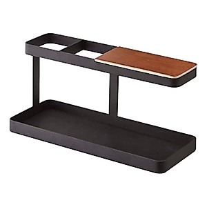 YAMAZAKI home 2300 Desk Bar-Wood & Steel Organizer, One Size, Black
