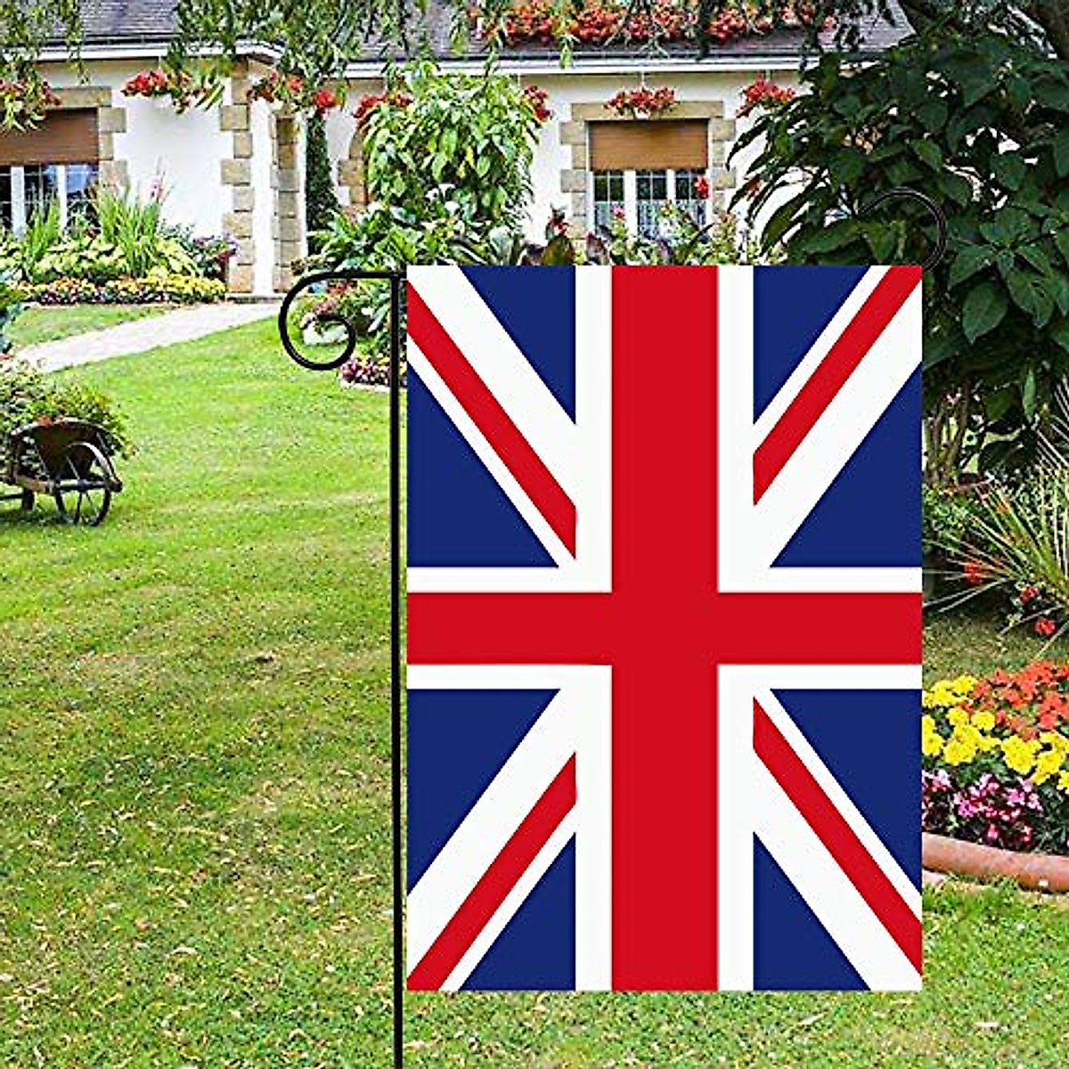 ShineSnow Union Jack British UK Flag Garden Yard Flag 12"x 18" Double Sided, Polyester Great Britian England United Kingdom Welcome House Flag Banners for Patio Lawn Outdoor Home Decor