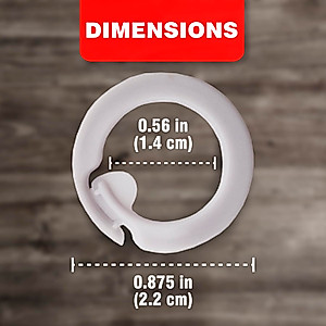 Amazing Drapery Hardware Premium Plastic Roman Shade Split Rings, 100 Pack - Premium White Finish, UV-Resistant - Versatile and Easy-to-Use for Window Valances and Shades