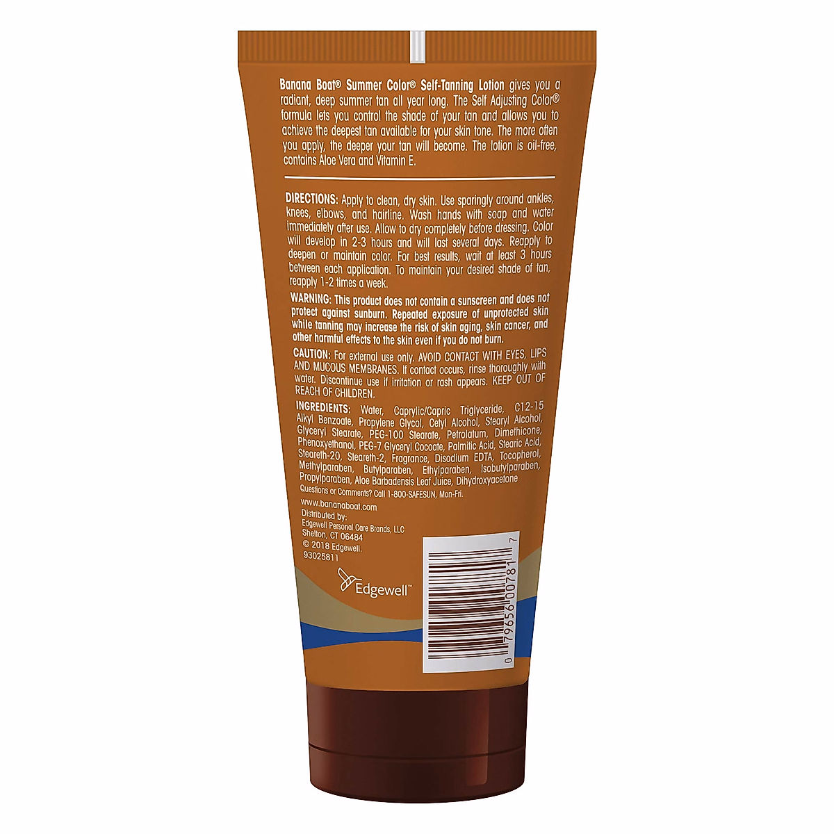 Banana Boat, Summer Color Self-Tanning Lotion, Deep Dark Color for All Skin Tones, 6 oz