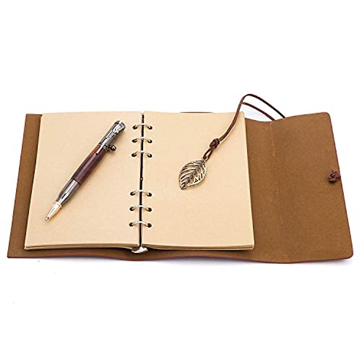 SHALORY Leather Journal Notebook Gift Set with Luxury Bolt Action Pen & Gift Box for Men & Women Graduation Travel Diary Writing