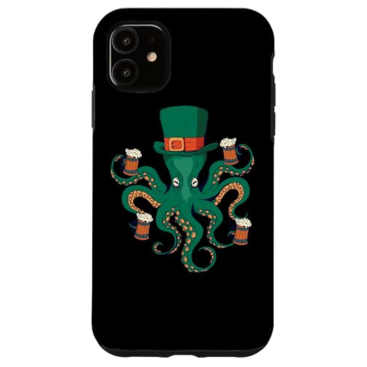 iPhone 11 Funny saint Patrick's day double fisting twice octopus Irish Case