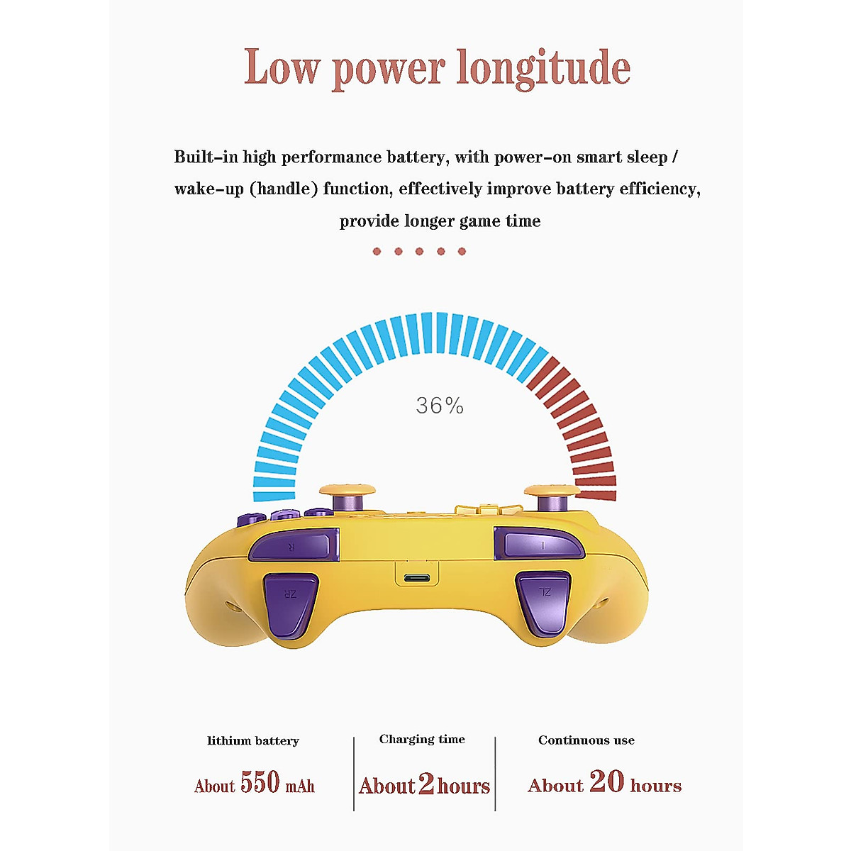 PXN 9607X Wireless Switch Controller,switch Pro Controller Gamepad Joystick Support NFC/Amibo/Turbo Screenshot/Gyrox Axis and Dual Vibration,Switch controller for N-Switch/Lite/OLED (Yellow)