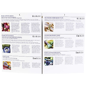 DMC COLORCRD Needlework Threads 12-Page Printed Color Card
