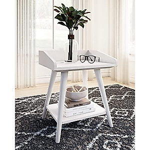 Signature Design by Ashley Blariden Modern Accent or End Table, White