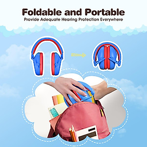 SNR35dB Hearing Protection Ear Muffs for Noise Reduction, Effective Ear Protection, Noise Cancelling Ear Muffs, Ear Protection for Shooting, Mowing, Autism, Sleeping, Safety Earmuffs with Storage Bag