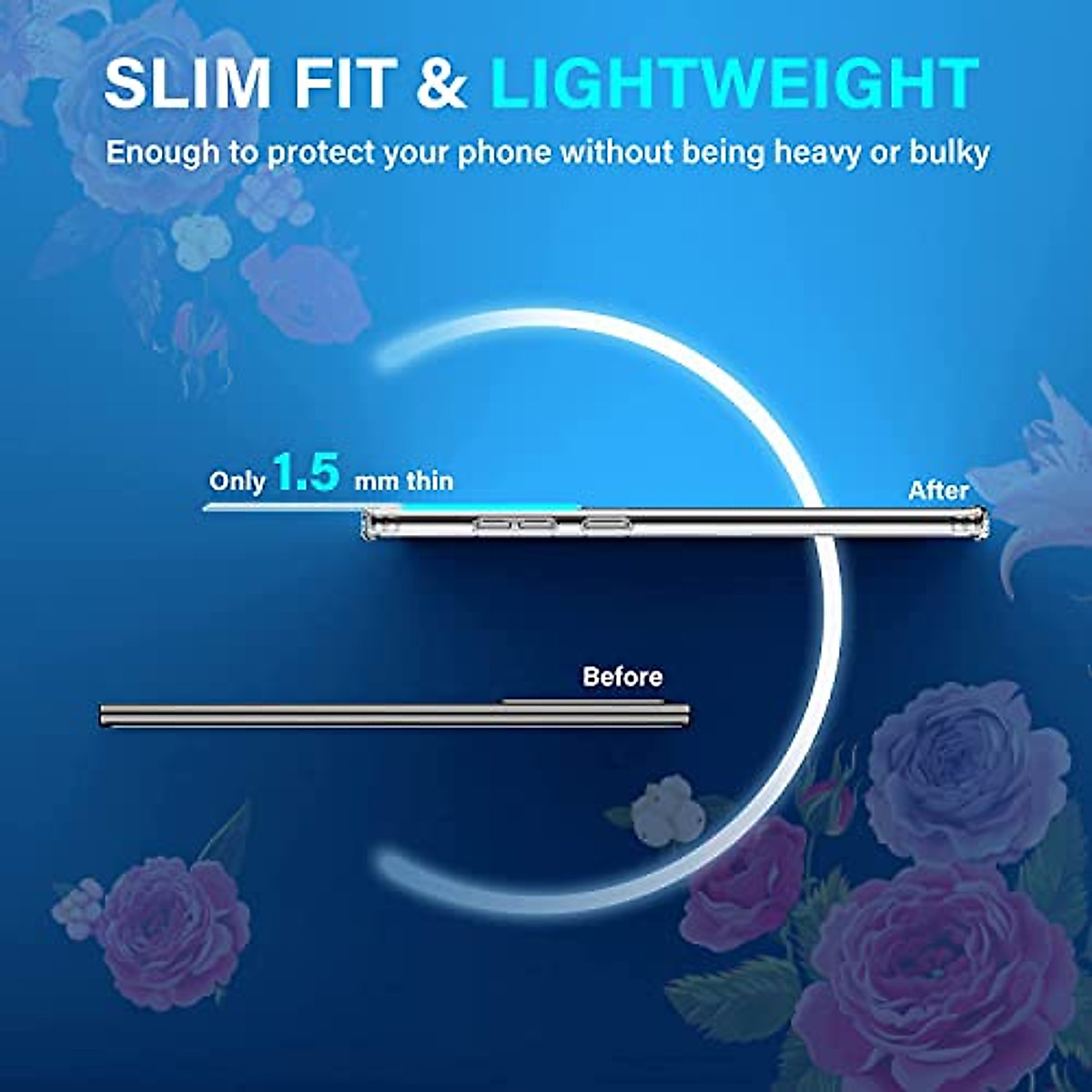 KISPURE for Samsung Galaxy S23 Ultra Case,Clear Rose Flower Garden Floral Women Phone Case Shockproof Protective Design,Thin Soft Silicone TPU Bumper Case for Galaxy S23 Ultra(2023)with kickstand,Pink