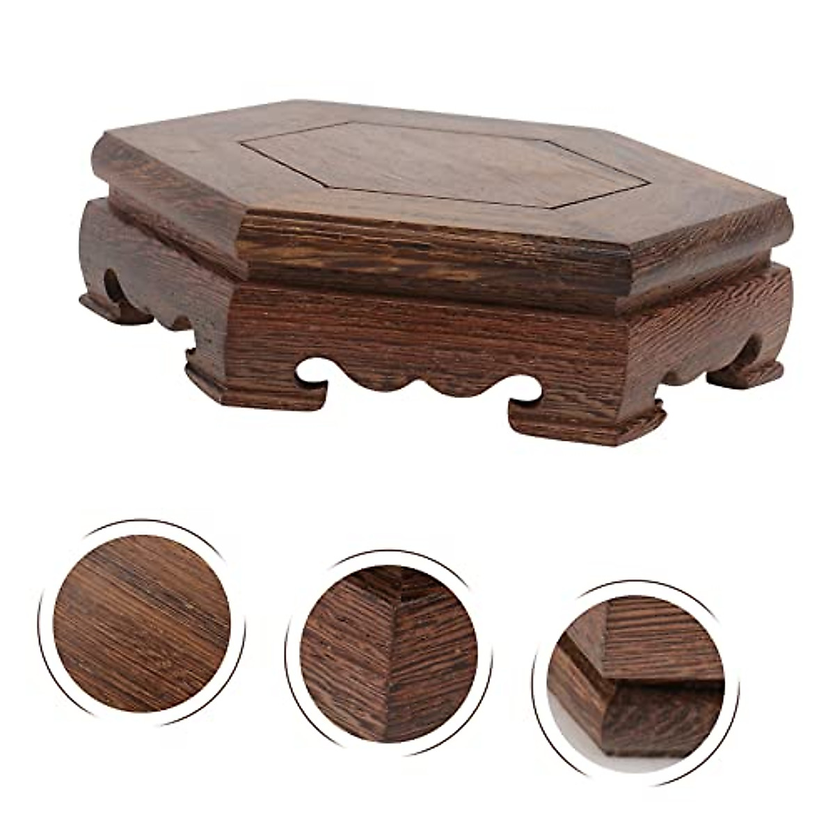 Yardwe 1pc Tank Flower Modern Desktop Vintage Stand Riser Artware Ball Bowl Aquarium Shelf Plant Cm Globe Tabletop Tray Platform Yard Sphere Room Garden Bonsai Display Fish Hexagon Drink