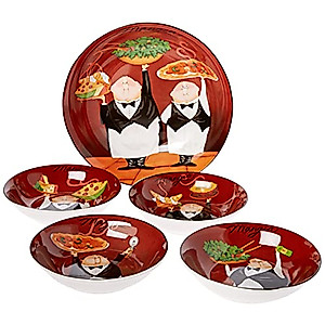 Certified International Corp Certified International Waiters Pasta Set, Multicolored, 5 Piece