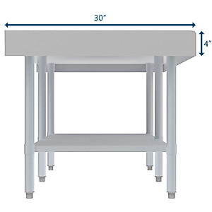 KoolMore 16 Gauge Stainless Steel Commercial Equipment Stand - 30" X 72" Heavy Duty Griddle Stand with Undershelf