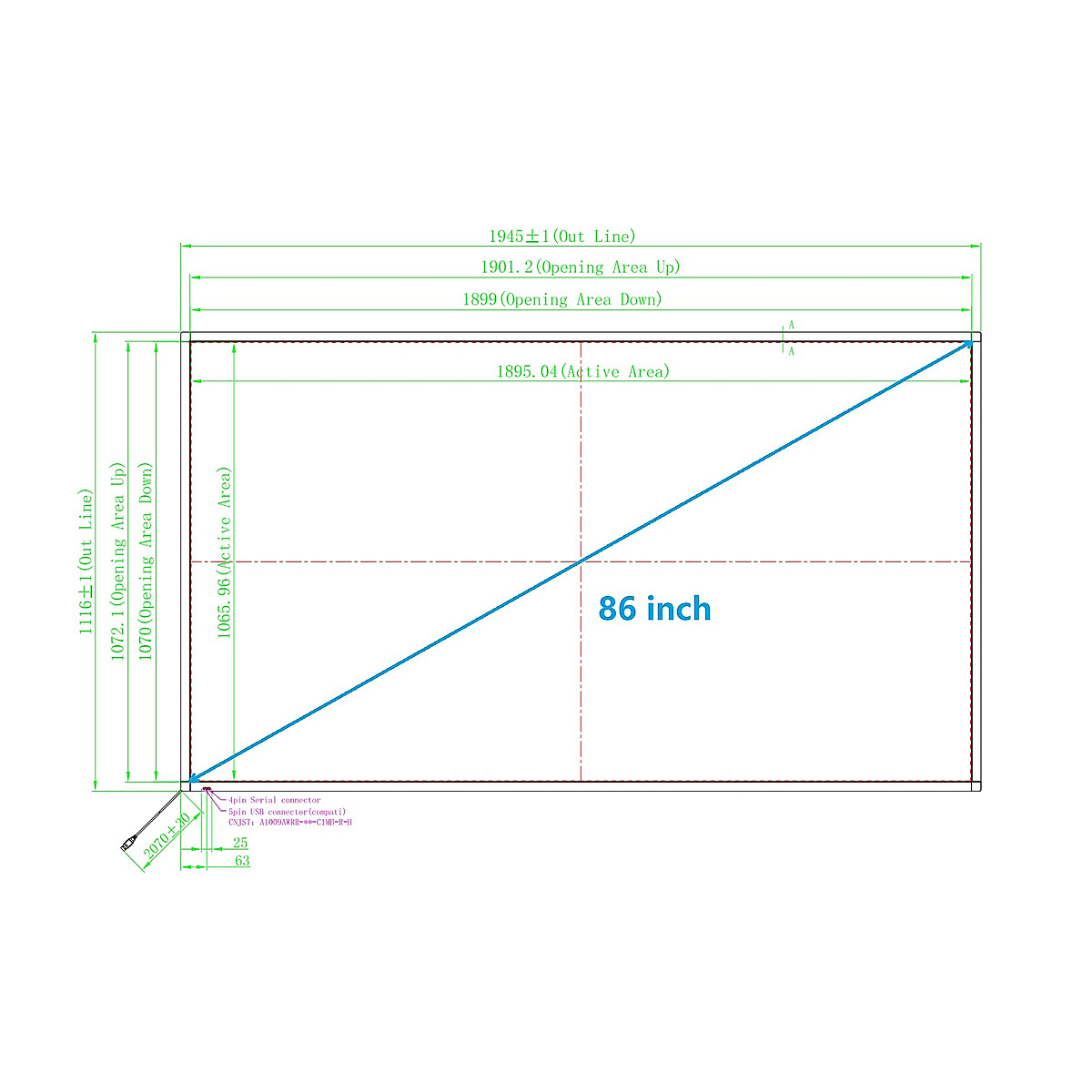 DeYoWo 86 Inch interactive 10 Points Infrared IR Touch Screen Overlay Frame Free Driver