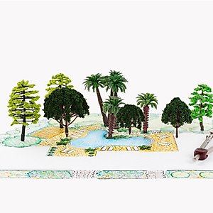DOITOOL Model Trees Rainforest Diorama Supplies 20Pcs Scale Trees Miniature Craft Mini Trees for Crafts Miniature Tree Diorama Models Model Model Trees Model Train Scenery