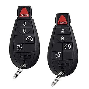 5 Button Key Fob Compatible for Jeep Grand Cherokee 2008-2010,Jeep Commander 2008-2010 (New Keyless Keyless Entry Remote Key Fob Replacement M3N5WY783X IYZ-C01C