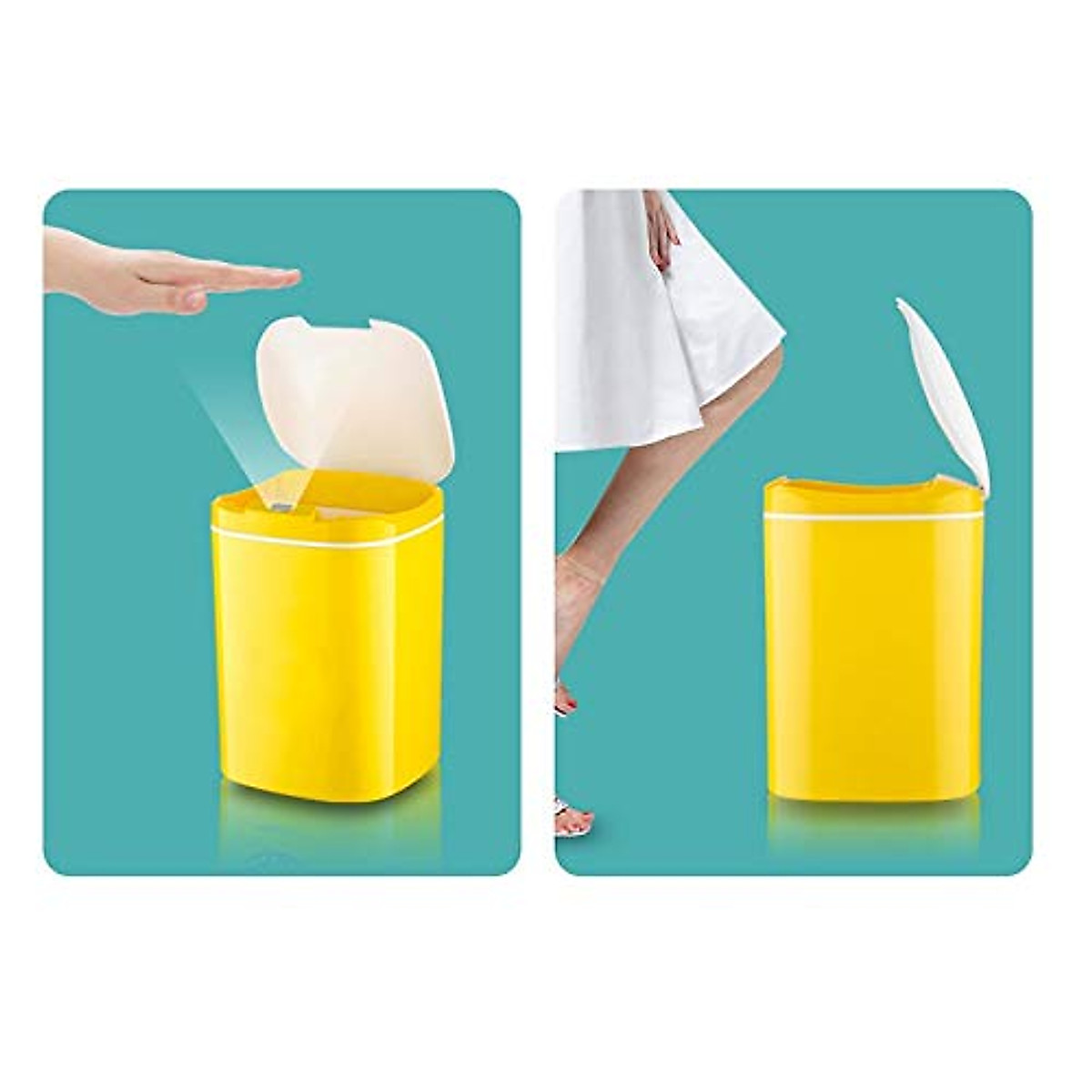 CZDYUF Smart Trash Can Automatic Induction Dustbin Intelligent Electric Battery Waste Bin Kitchen Bathroom Dustbin Household Garbage ( Color : E )