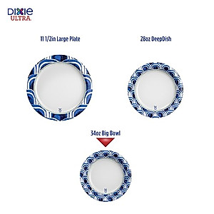 Dixie Ultra, Extra Large Paper Bowls, 32 Oz, 16 Count, Microwave Safe, Disposable Bowls Great For Hearty One-Course Meals