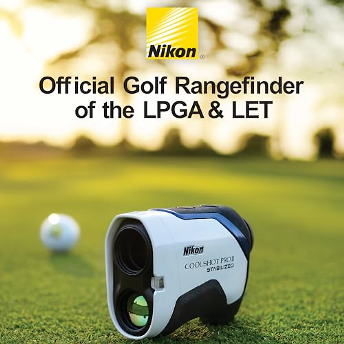 Nikon COOLSHOT ProII Golf Laser Rangefinder (16758) Stabilized View Bundle with 3 Extra CR2 Batteries and a Cleaning Cloth - Laser Yard Alignment with Club Selection, and Slope - Mens Golf Accesories
