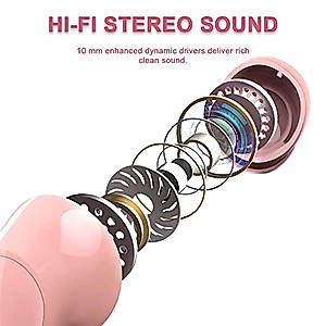 Wireless Earbud, Bluetooth 5.1 Earphones Hi-Fi Stereo Wireless Headphones 32H True Wireless Ear Buds Bluetooth Earbuds Sport IP7 Waterproof Headset In-Ear Headphones with Mic and Type C for Travel Gym
