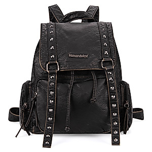 Montana West Backpack Purse for Women Trendy Satchel Backpack Washed Leather Drawstring Daypack for Casual Travel