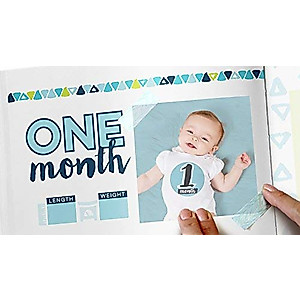 Hello Baby Book, a journal scrapbook for boys milestones and memories