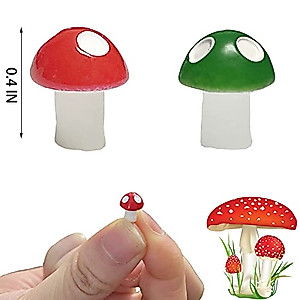 MOADMOPB 140 pcs Tiny Mushrooms Mini Mushroom Miniature Figurines Fairy Garden Mushroom Indoor Outdoor Mushroom Statue Decor Mushroom Decoration for Fairy Garden Miniature Moss Landscape (B)