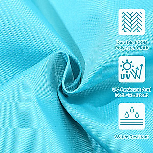 3 Pcs Outdoor Cushion Covers Patio Cushion Replacement Covers 2 Covers 18 x 18 x 2 and 1 Cover 42 x 18 x 3 for Patio Furniture Outdoor Washable Water Resistant for Couch Garden Sofa (Teal Blue)