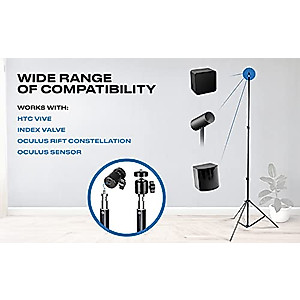 Skywin-VR Tripod Stand, HTC Vive Base Station Compatible Sensor Stand and Base Station Mount for Vive Sensors or Oculus Rift Constellation (2 Stands)