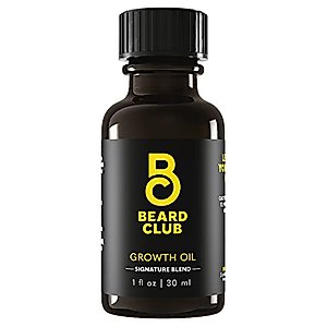 Beard Club - Beard Growth Oil - Grow A Thicker Fuller Beard, Fill in Patches - Healthy Natural Castor, Coconut and Avocado Beard Growth Serum to Stimulate Thicker, Fuller, Healthier Facial Hair Growth