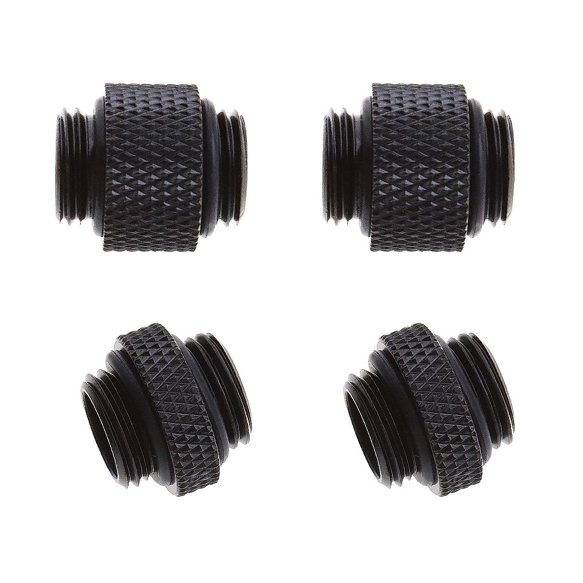 2pcs Black G1/4 Water Cooling Adapter with O- Ring Rubber Water Stop Plug Compatible with Computer Water Cooling System Water Tank and Pump