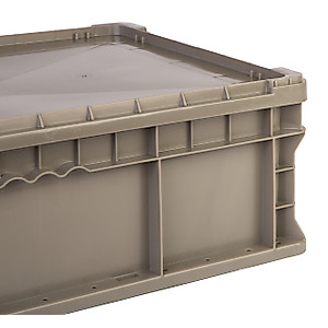 Hudson Exchange 24 x 15 (1 Pack) Lid For Straight Wall Handled Storage Container Tote, Gray/Brown