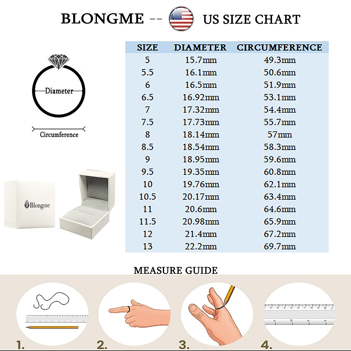 Blongme 2.66CT Wedding Engagement Rings Set for Women 925 Sterling Silver Cushion Halo CZ Wedding Bands Promise Bridal Ring Enhancer for her Size 8