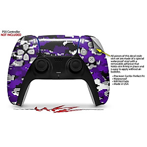 WraptorSkinz Skin Wrap compatible with Sony PS5 DualSense Controller WraptorCamo Digital Camo Purple (CONTROLLER NOT INCLUDED)