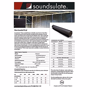 Soundsulate™ 1/2 lb Mass Loaded Vinyl (MLV) Soundproofing, Noise Barrier (4' x 50' (200 sf)) - see all options