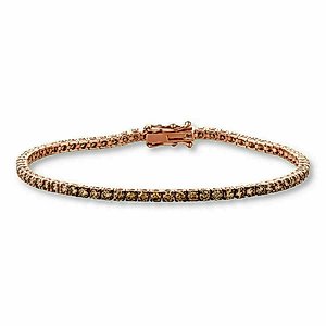 5.00 Ct Round Cut Chocolate Diamond Tennis Bracelet 14k Rose Gold Over All Size Available Brown