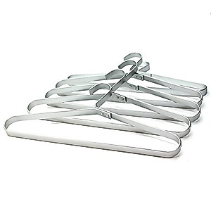 Koobay 6Pack 16.5" Silver King Size Aluminum Laundry Hangers Clothes Storage Coat Suit Hangers with Anti-Slip Strips