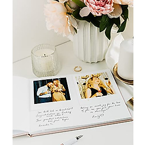 Wedding Guest Book - Perfect Guest Book Weddings Reception, Baby Shower, Polaroid Guest Book for Wedding and Special Events - 100 Blank Pages for Wedding Sign in, Photos - Elegant and Hardcover