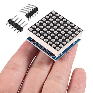 ACEIRMC 5PCS MAX7219 8x8 Dot Matrix LED Display Module 5V MCU Control MAX7219 88 LED Dot Matrix DIY Kit (B)