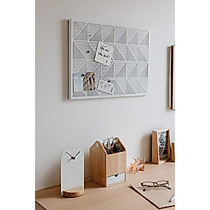Umbra Trigon, Wall Mounted Bulletin Board, Magnetic Board, and Message Board, White