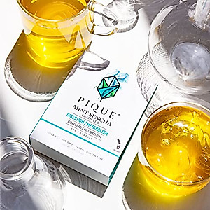 Pique Tea Organic Green Tea Crystals Sampler - Immune Support, Gut Health, Fasting - 42 Single Serve Sticks (Pack of 3)