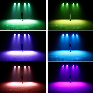 U`King Moving Head Light RGBW LED Stage Lighting Effect 7x10W Moving Heads Wash Lights by DMX and Remote Control with Professional Spotlight for DJ Disco Events Wedding Birthday Party Live Show Bar