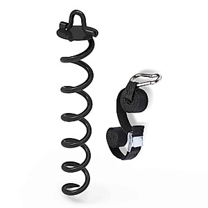 ABCCANOPY 16" Spiral Ground Anchor with Dog Tie Out for Trampoline Anchor